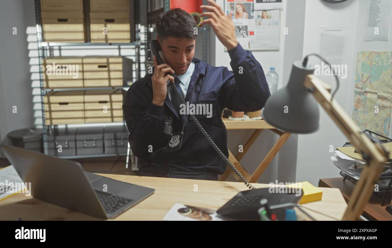 Young hispanic police officer takes hi-res stock photography and images ...