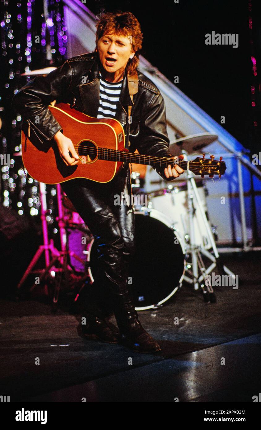 Schauspieler und Musiker Michael Fitz, bei einem Auftritt, circa 1990 ...