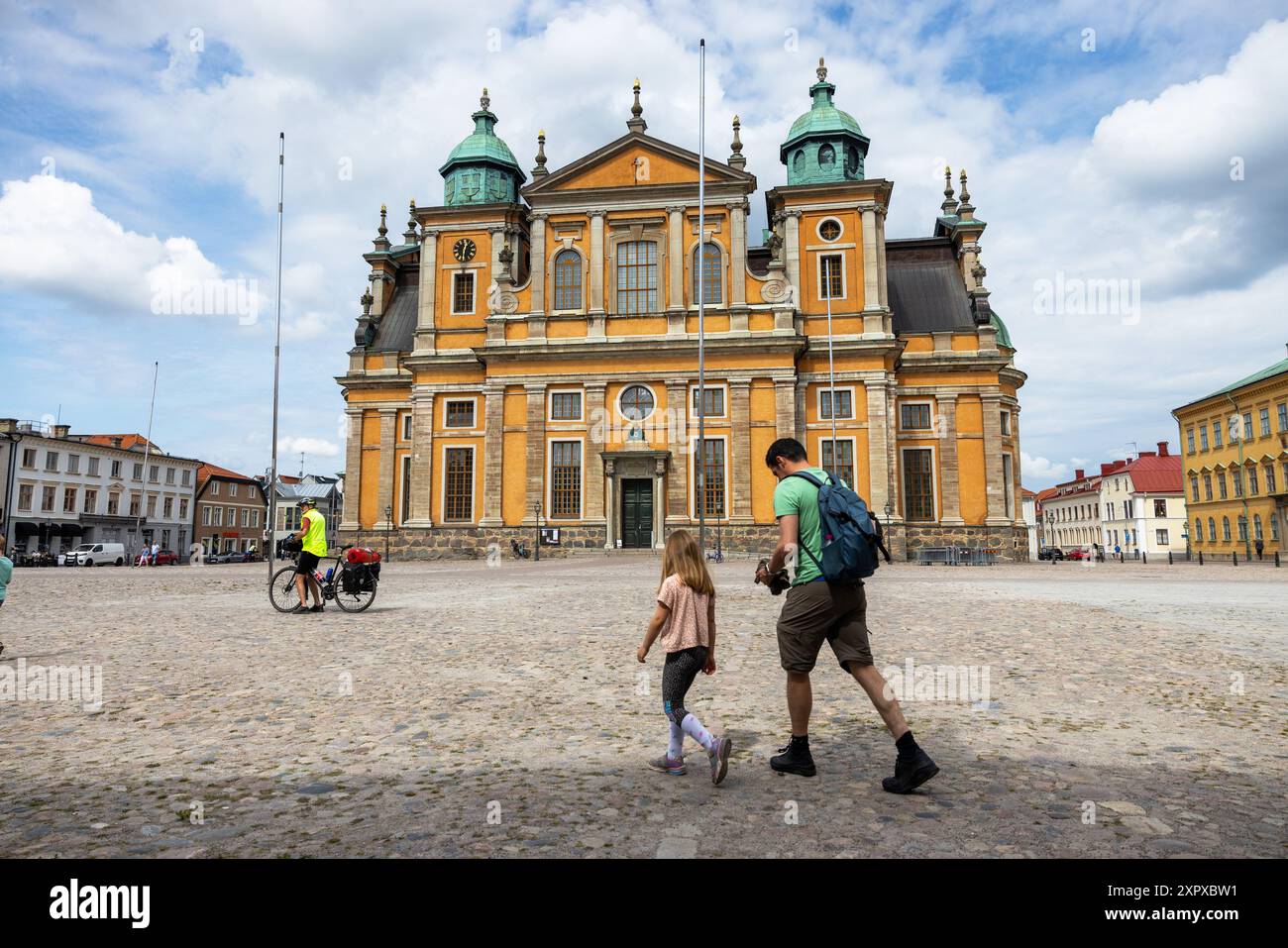 Swedish tourism, city of Kalmar, Sweden, during Sunday. In the picture ...
