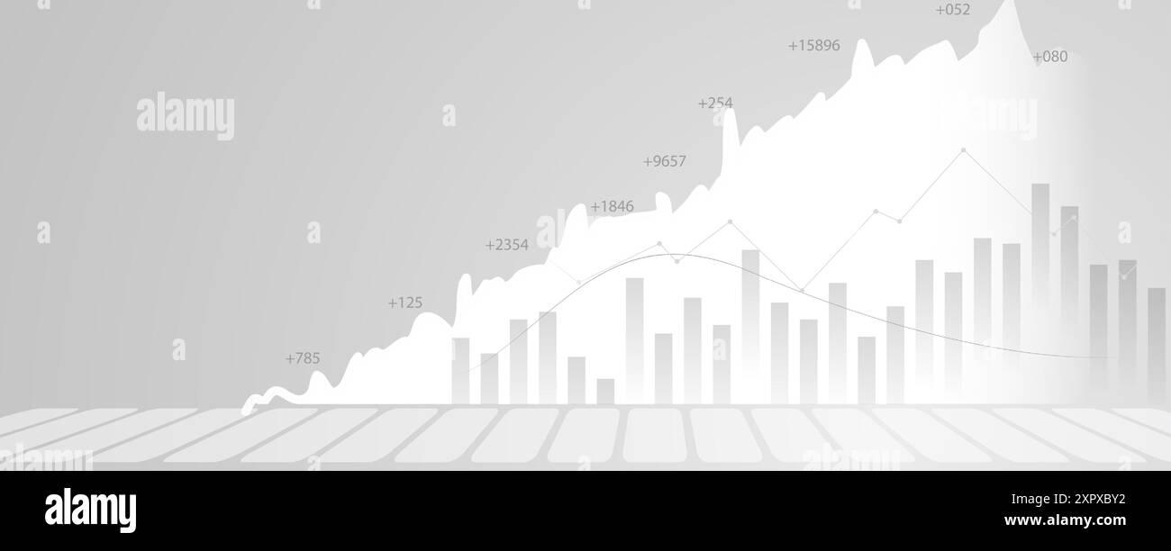 Financial technology and business analysis background. Virtual big data ...
