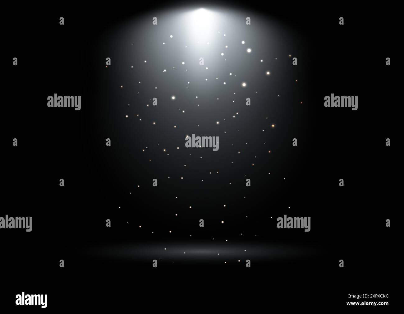 Abstract display background with a spotlight shining down and sparkling ...