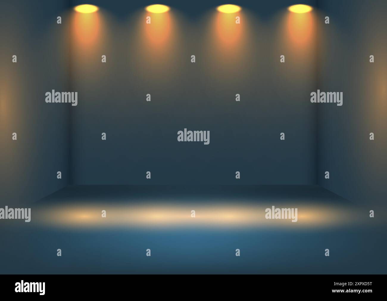 Presentation background with glowing spotlights shining down into an ...