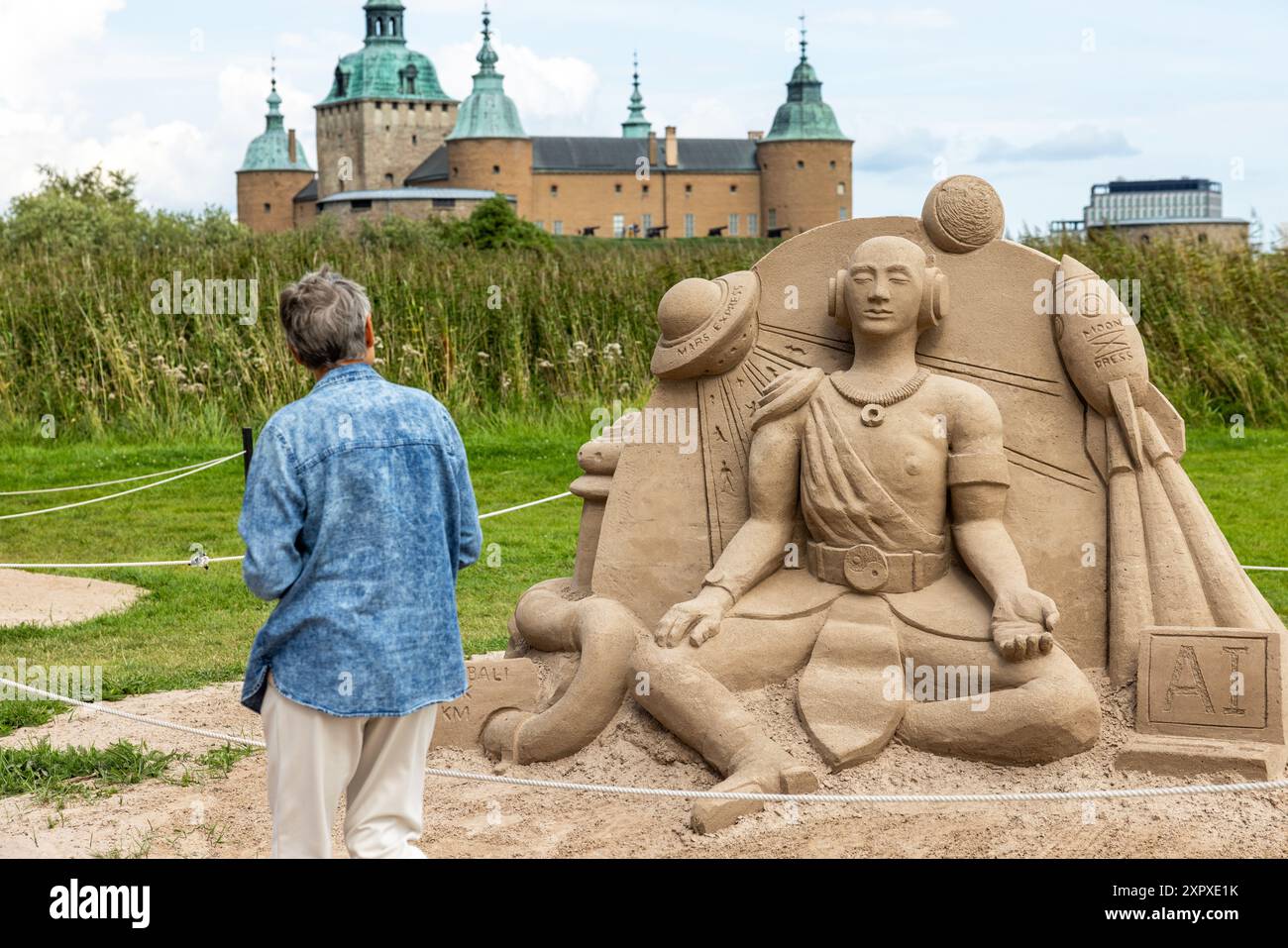 Swedish tourism, city of Kalmar, Sweden, during Sunday. In the picture ...