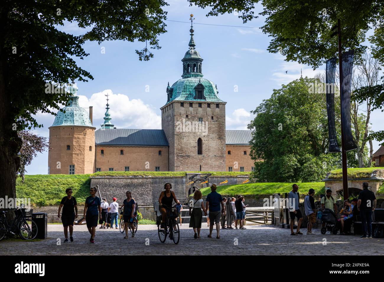 Swedish tourism, city of Kalmar, Sweden, during Sunday. In the picture ...