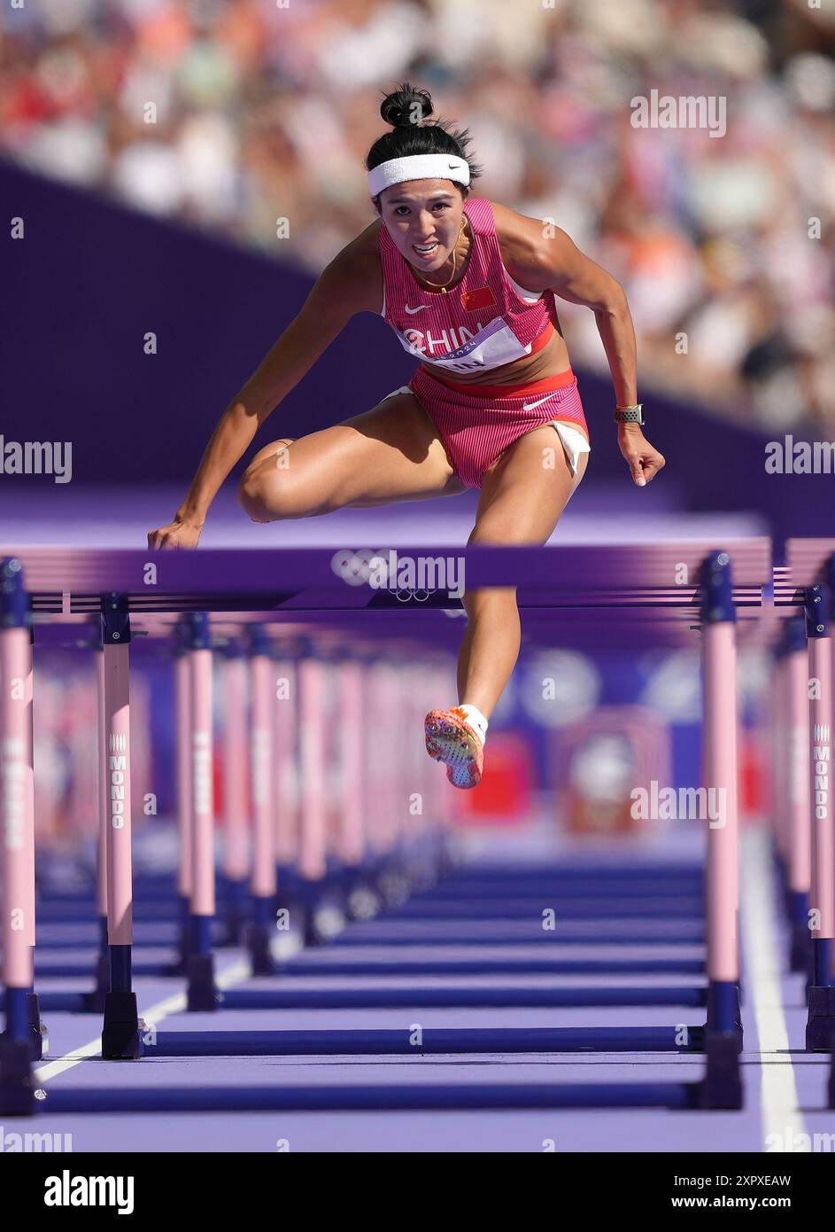 Paris, France. 8th Aug, 2024. Lin Yuwei of China competes during the ...