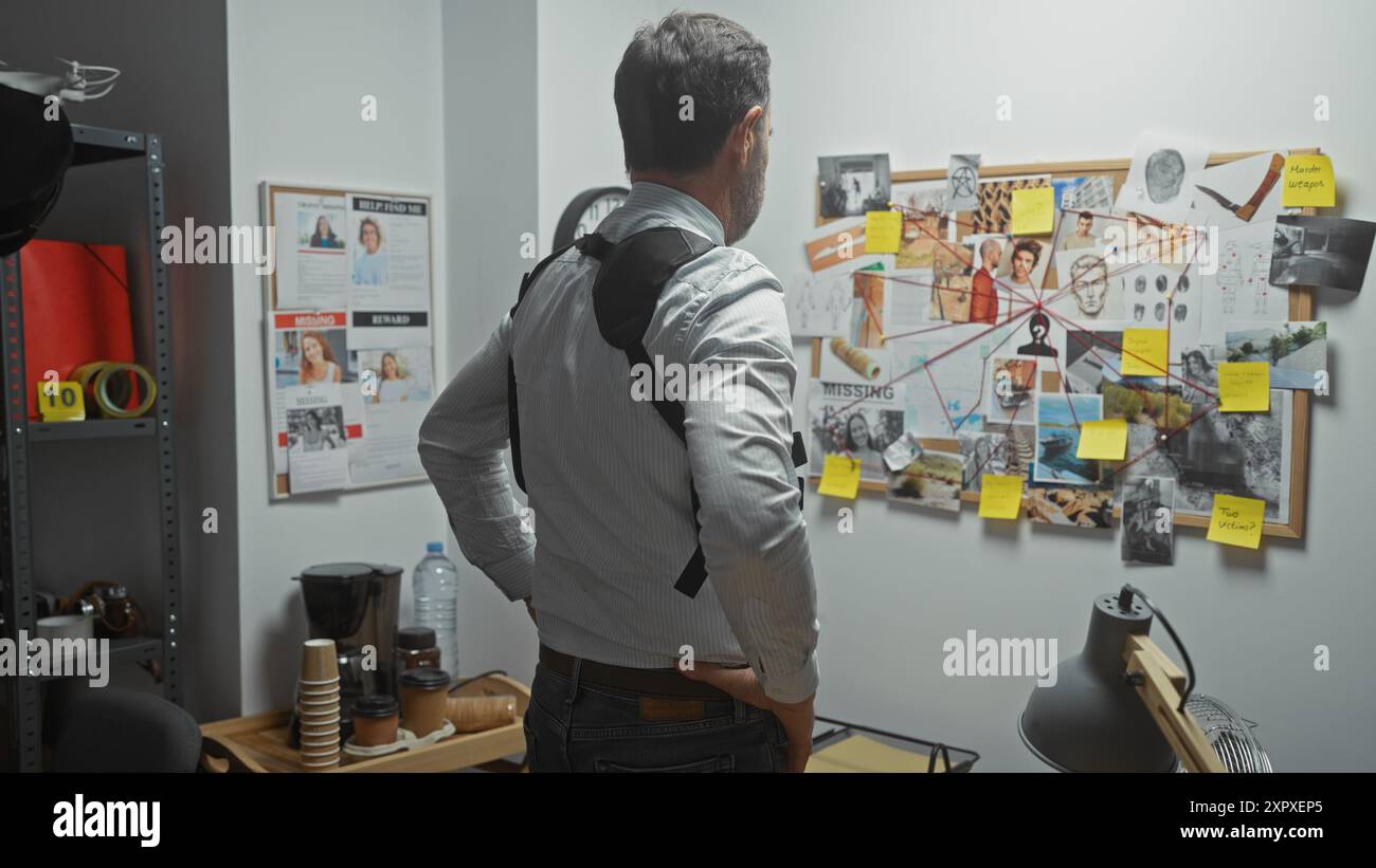 Bearded man analyzing evidence hi-res stock photography and images - Alamy