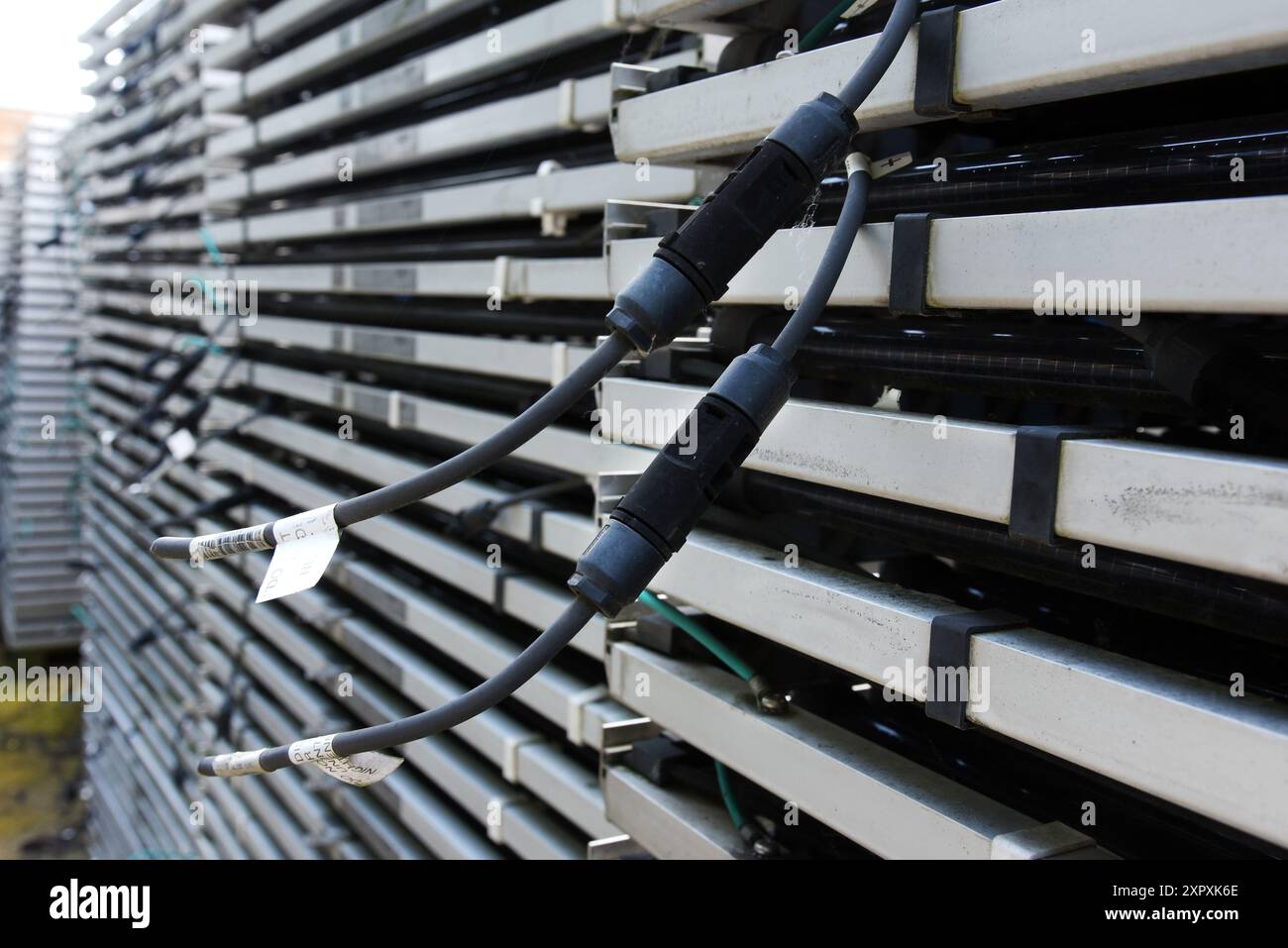 24 June 2024, Saxony, Taucha Leipzig: At a PVEX collection point for ...