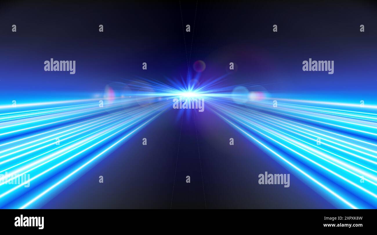 Blue streak light on Stock Vector Images - Alamy