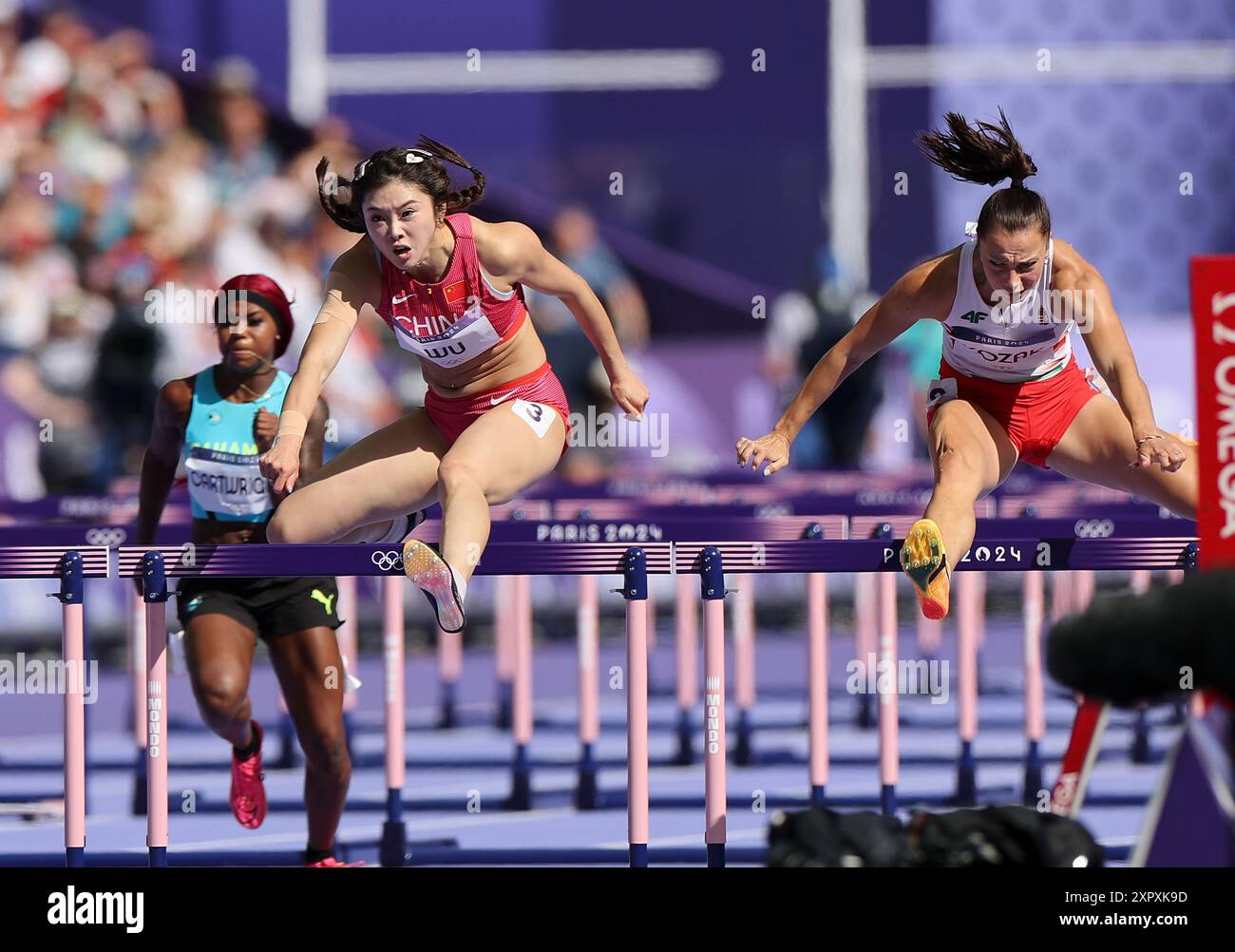 Paris, France. 8th Aug, 2024. Wu Yanni (L) of China and Luca Kozak of ...