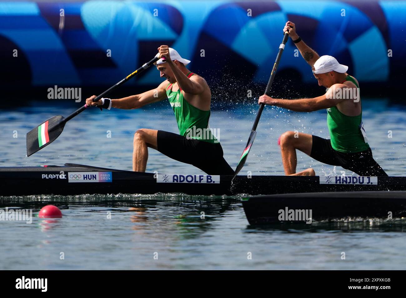 Hungary's Balazs Adolf, left, and Jonatan Daniel Hajdu compete in the ...