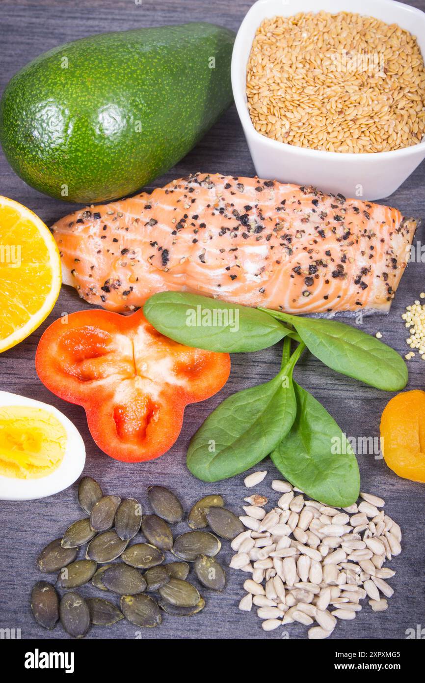 Fresh healthy eating as source various natural vitamins or minerals ...