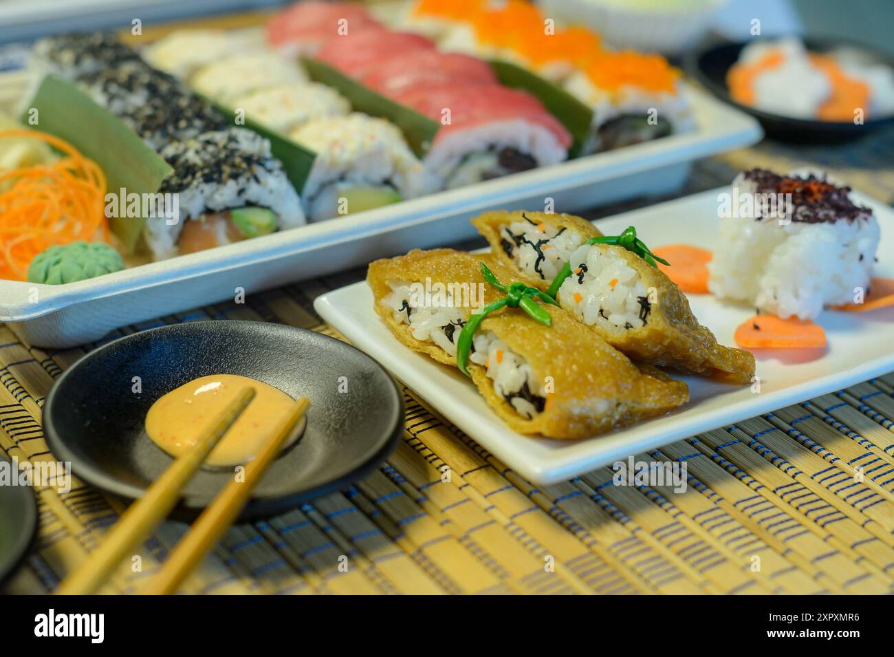 Traditional japanese inari sushi hi-res stock photography and images ...