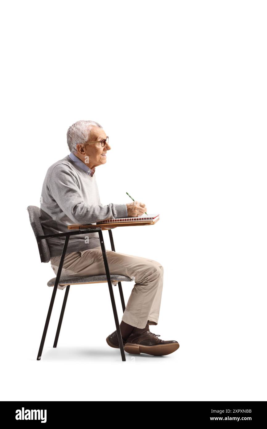 Elderly white man writing hi-res stock photography and images - Alamy