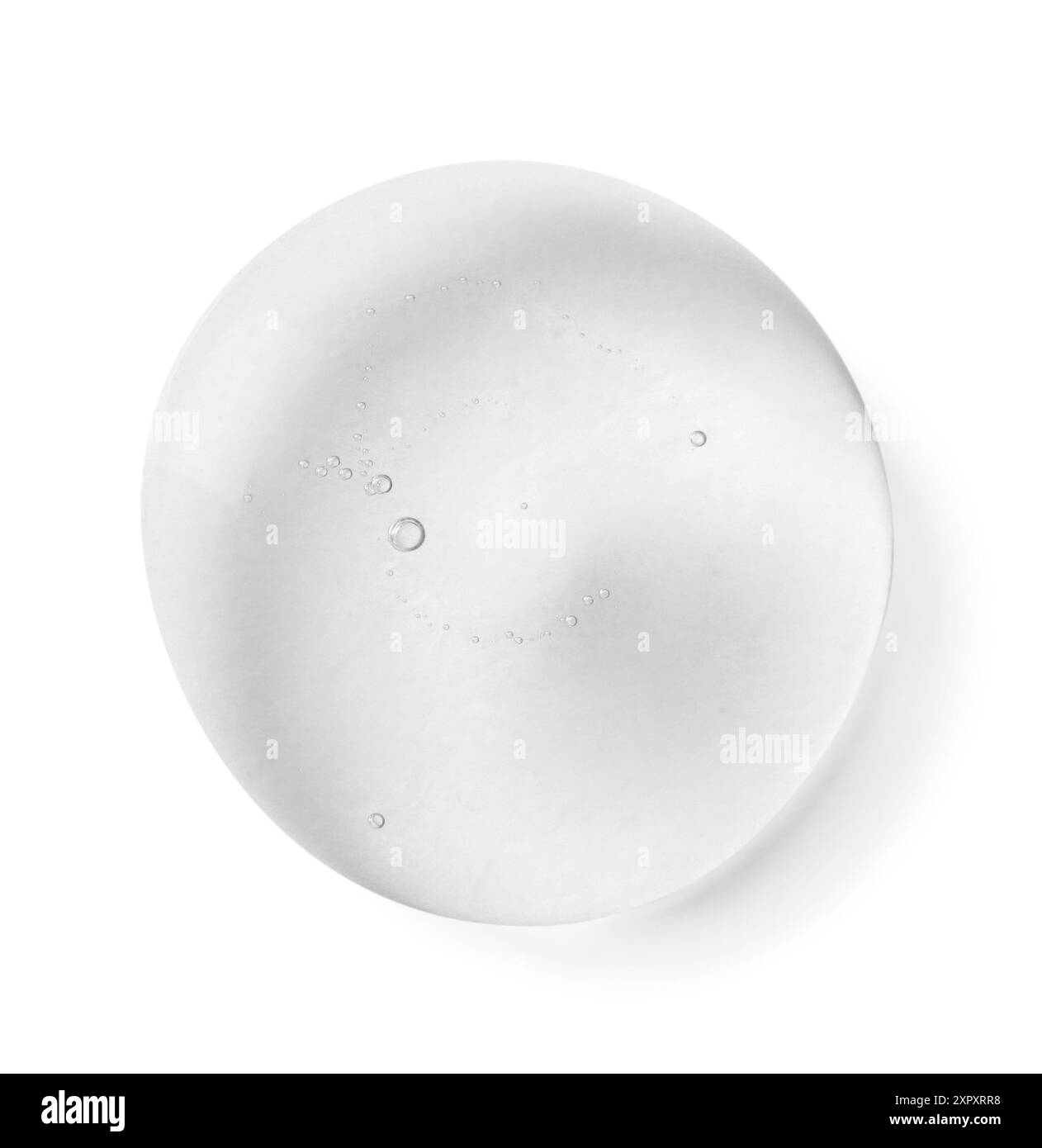 Clear cosmetic oil drop on white background Stock Photo - Alamy