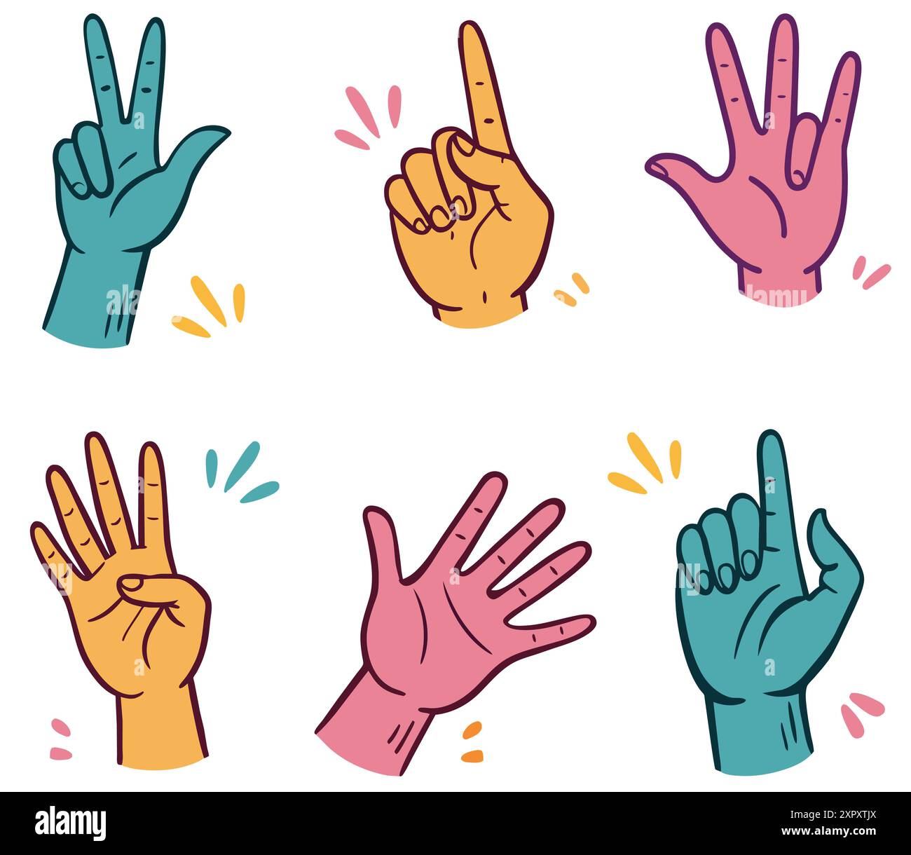 Hand drawn hands hi-res stock photography and images - Alamy