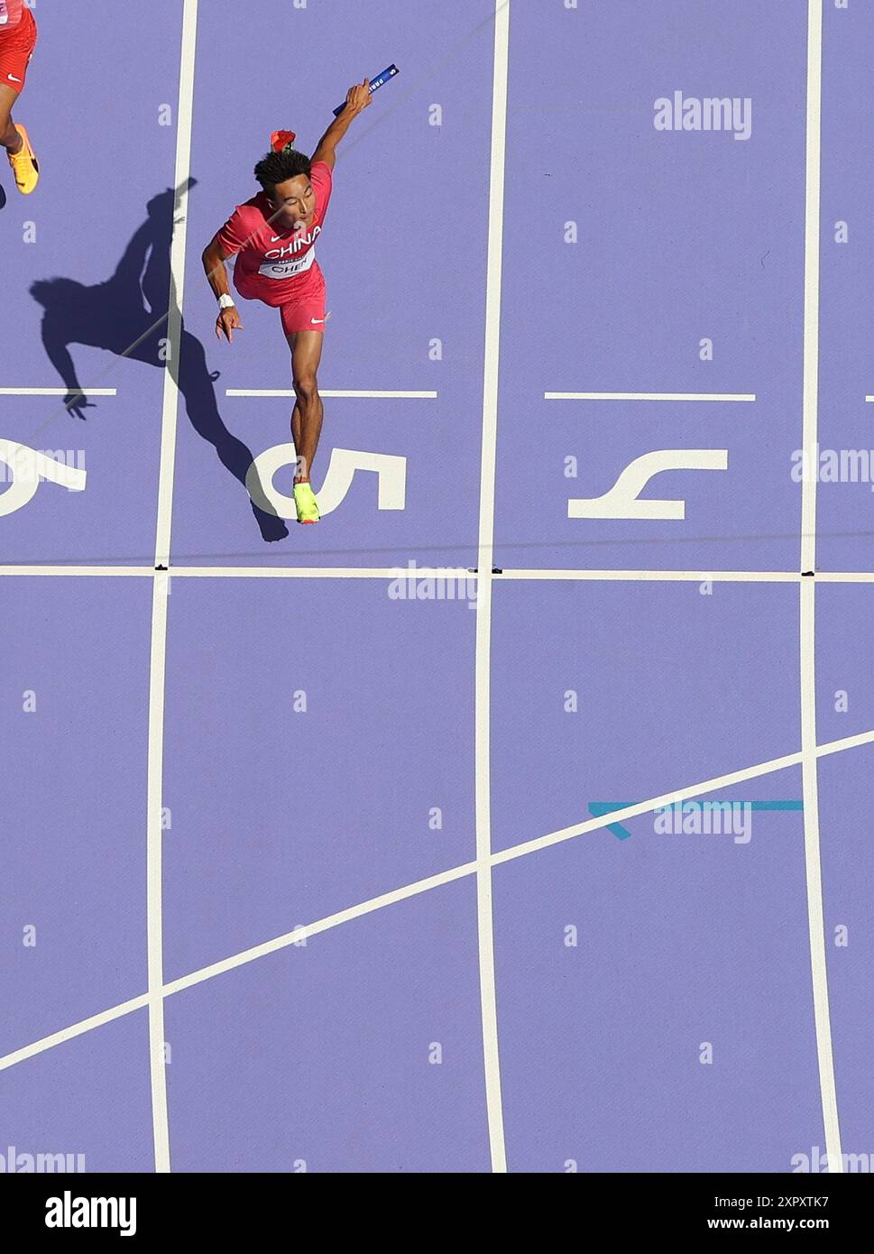 Paris, France. 8th Aug, 2024. Chen Jiapeng of team China crosses the ...