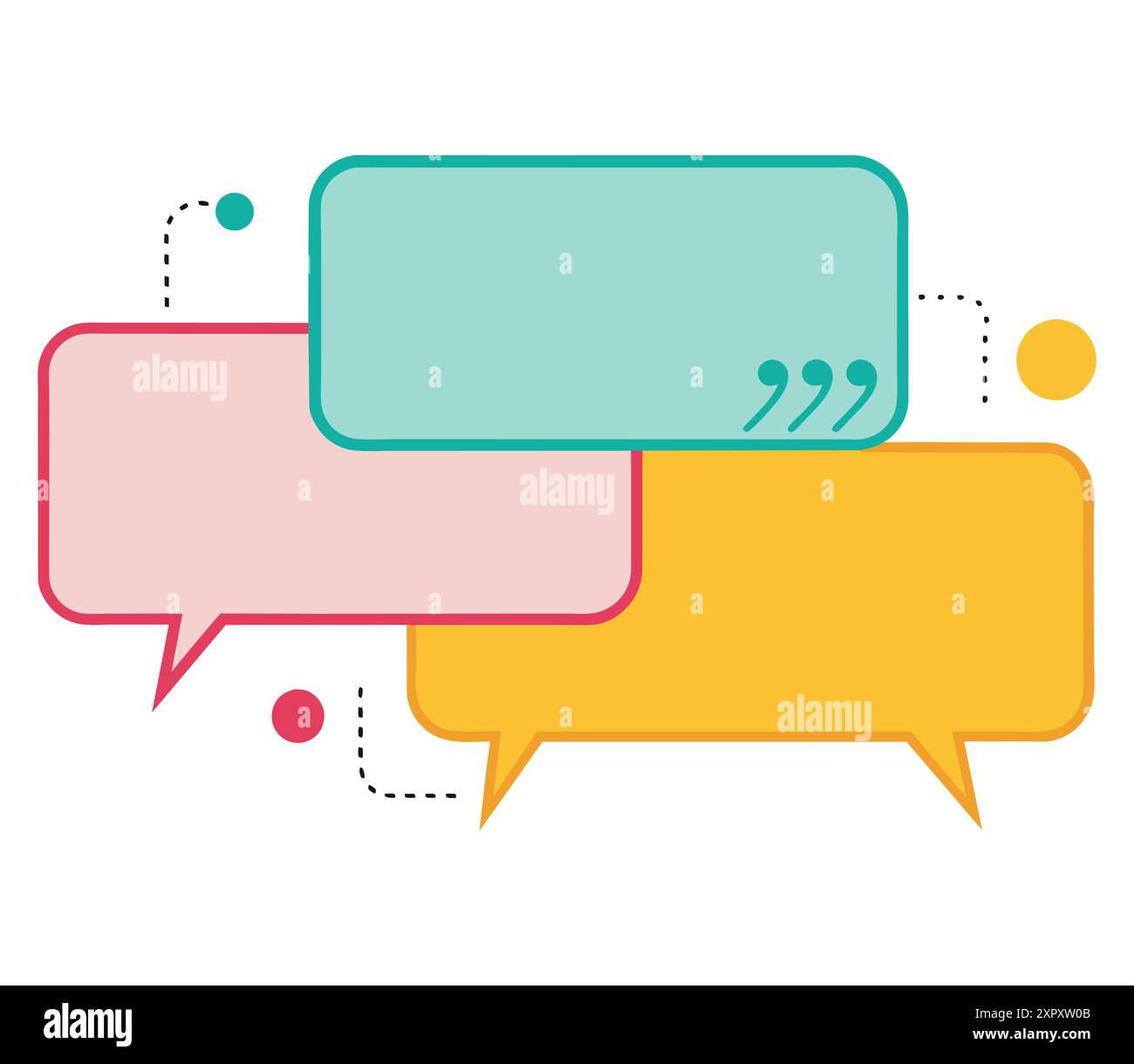 Colorful communication speech bubbles. Cartoon style vector ...