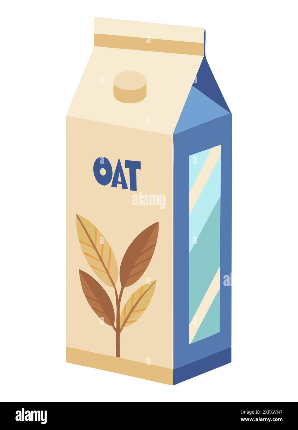 Pack of oat milk. Plant based drink. Vector illustration Stock Vector ...