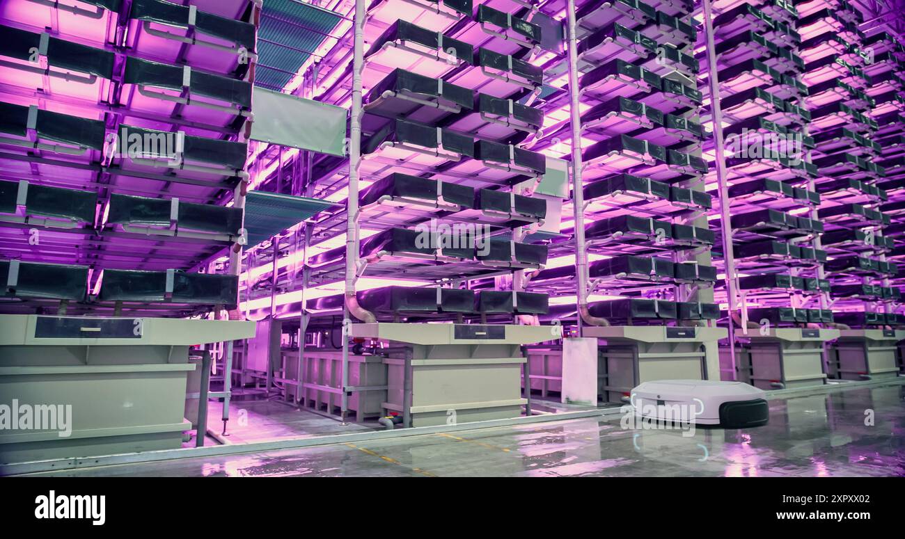 Autonomous Robots Vertical Farming Logistics Warehouse: Robots ...