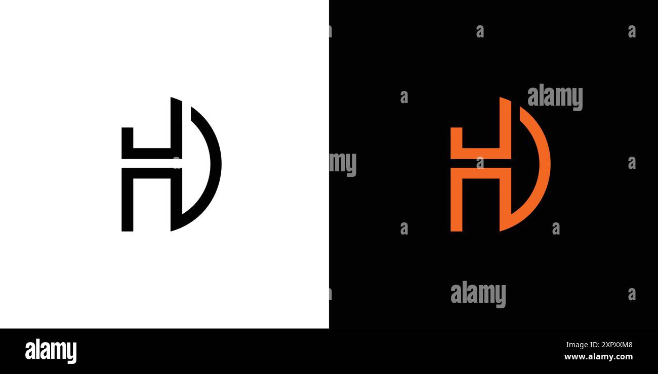 Modern and strong letter HD initials logo design Stock Vector Image ...
