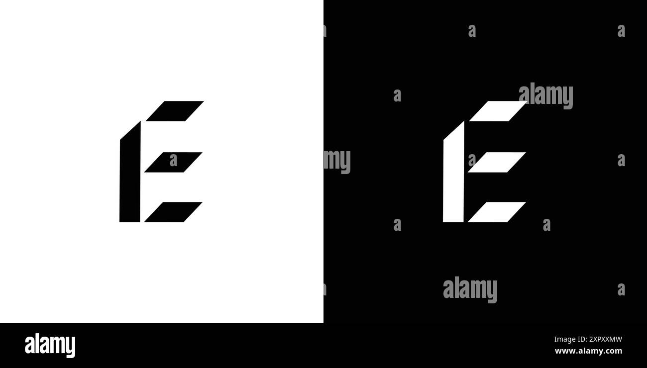 Modern and strong letter E initials logo design Stock Vector Image ...