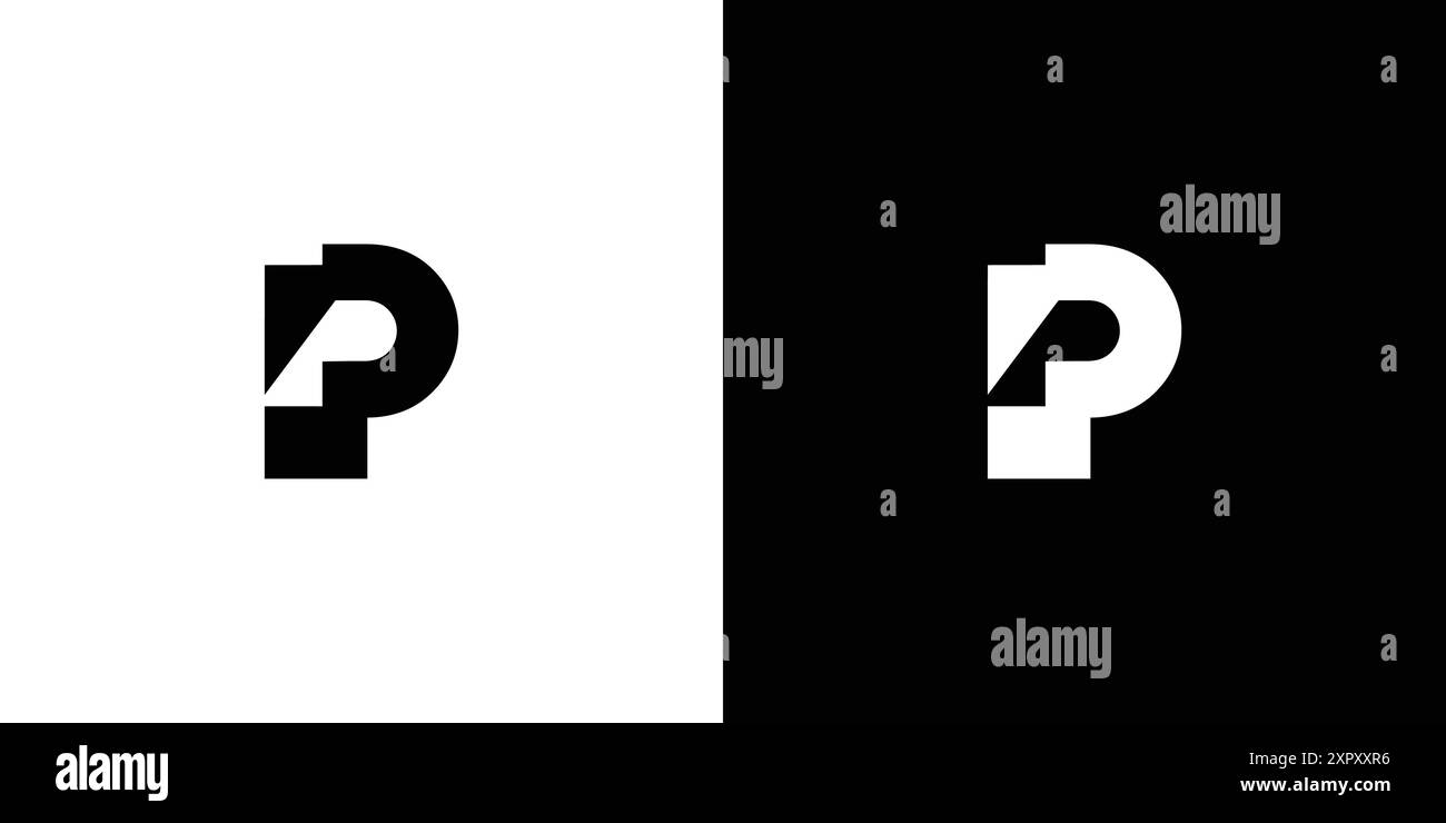 Modern and strong letter P initials logo design Stock Vector Image ...