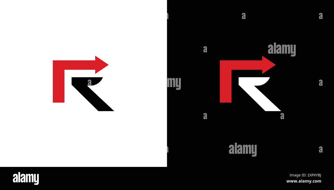 Strong and modern R arrow logo design Stock Vector Image & Art - Alamy