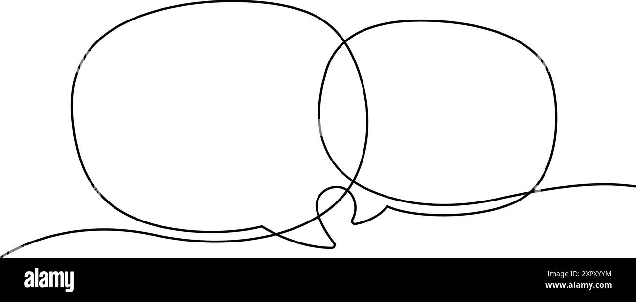 online chat icon one line drawing continuous minimalist thin linear ...