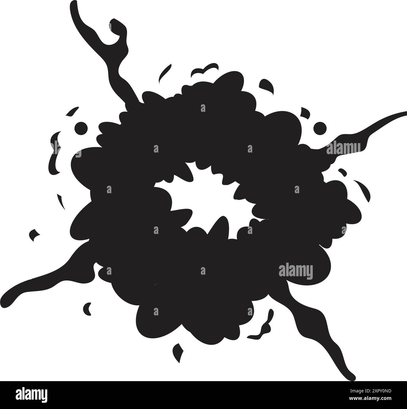 Smoke cloud explosion game Cut Out Stock Images & Pictures - Alamy