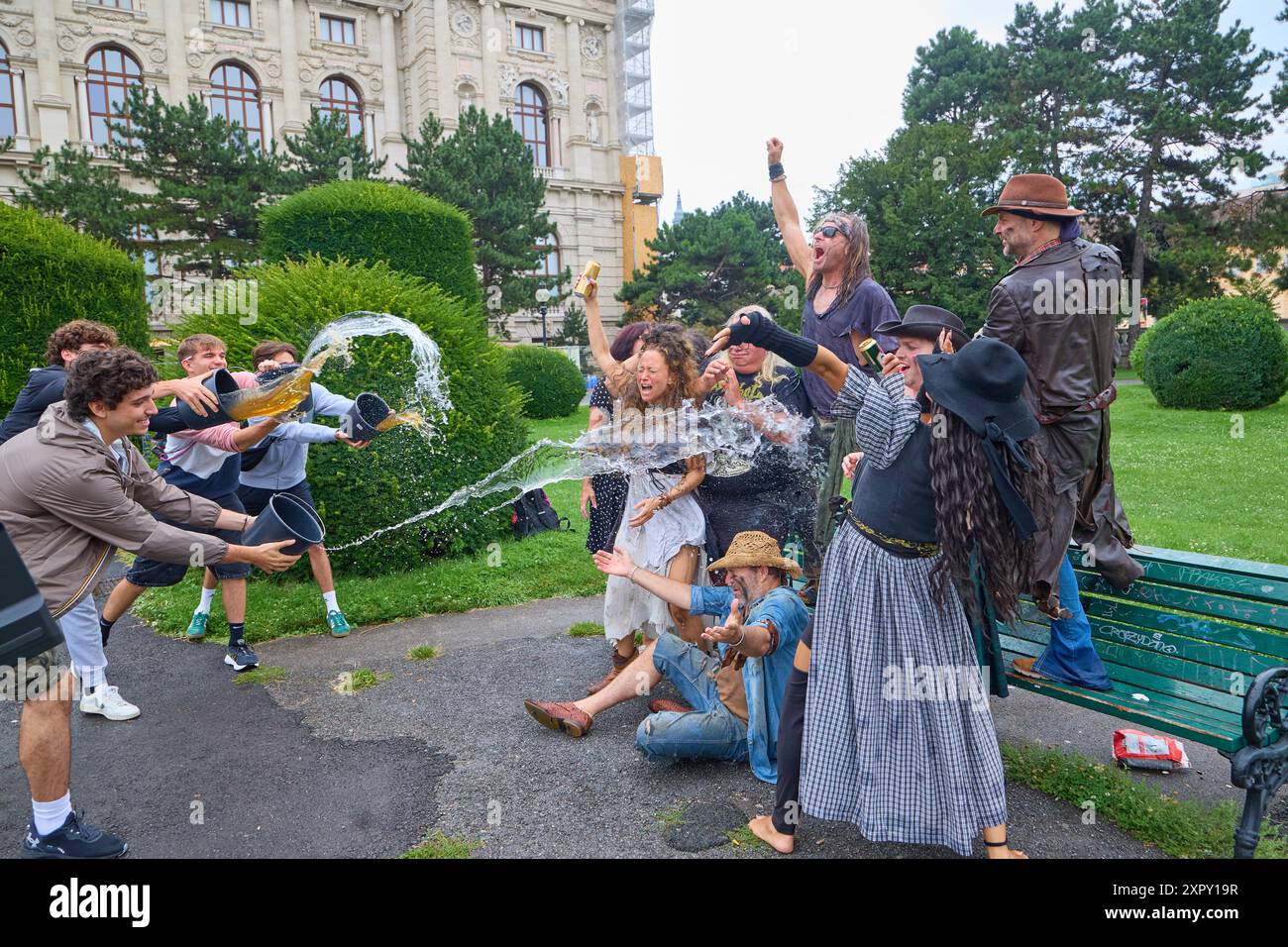Swedish band REDNEX shoot a video at the Museumsquartier (MQ) and at ...