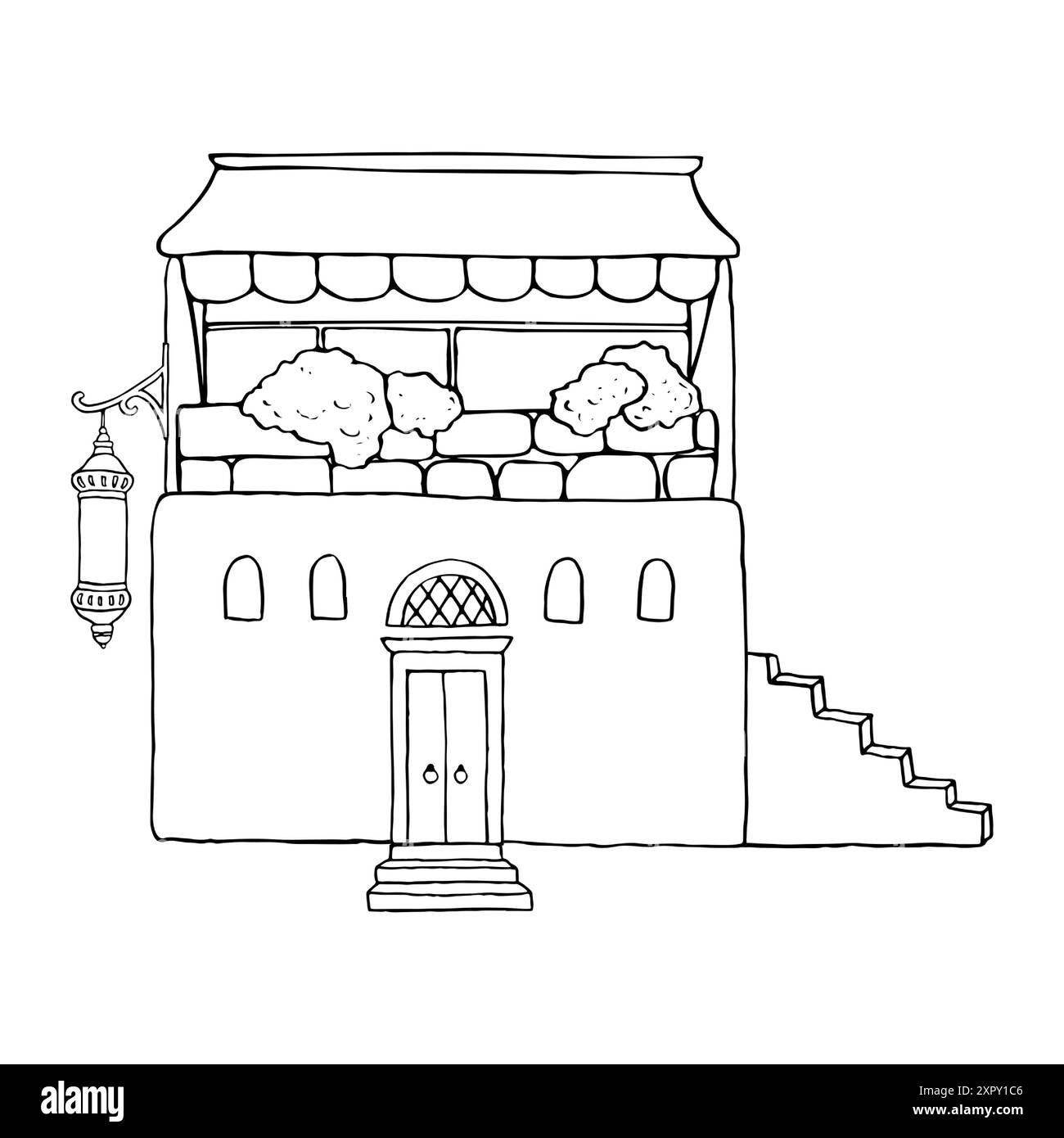 Mediterranean style town Stock Vector Images - Alamy