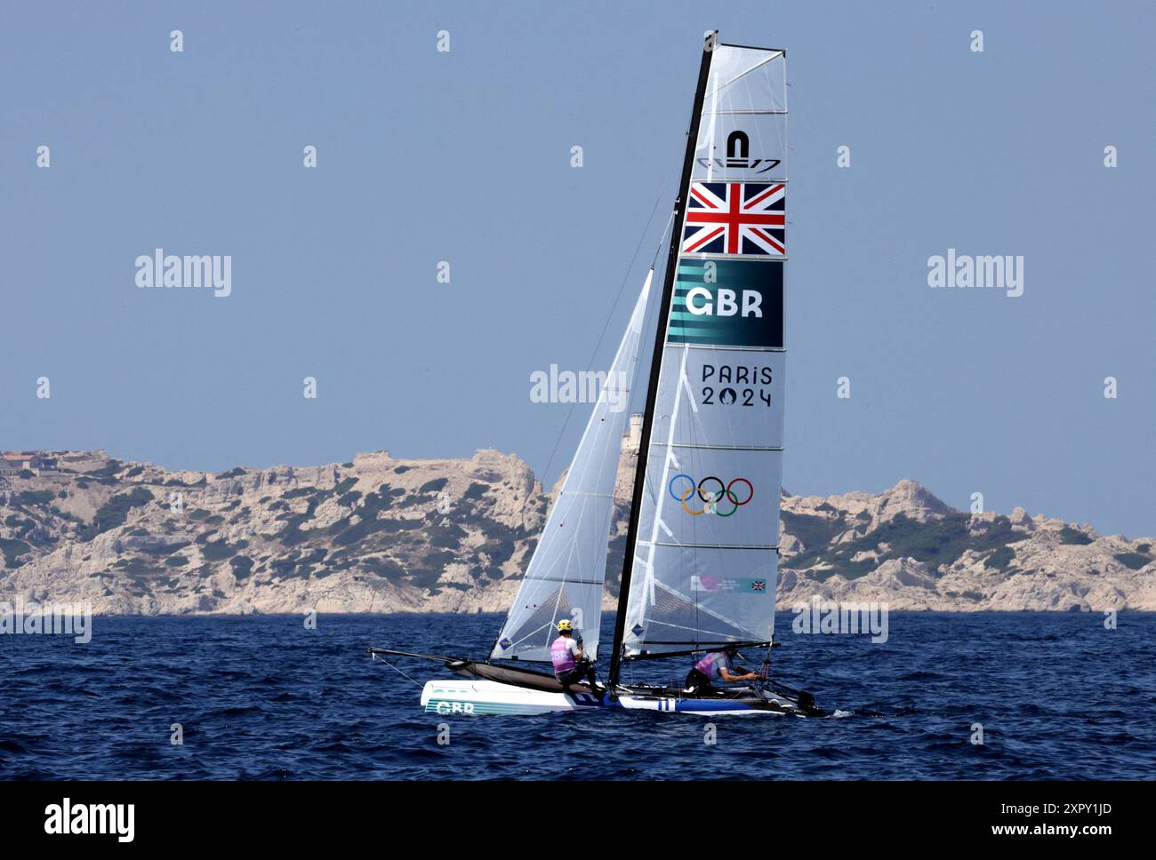 Great Britain's John Gimson and Anna Burnet during the Mixed Multihull ...