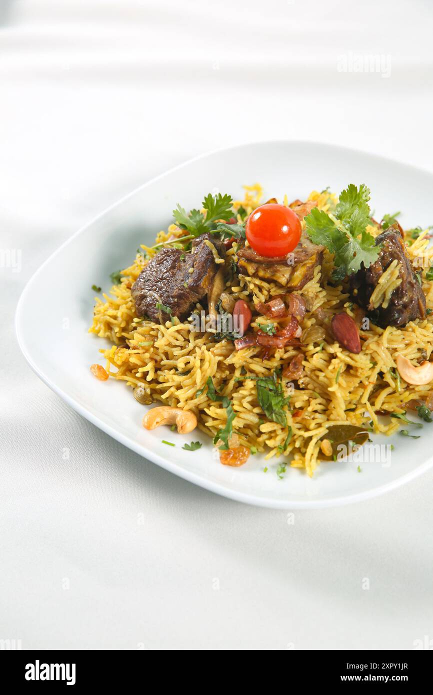 Arabic biryani - Rice and vegetables, Beef Dum Biryani in Arabic Style ...