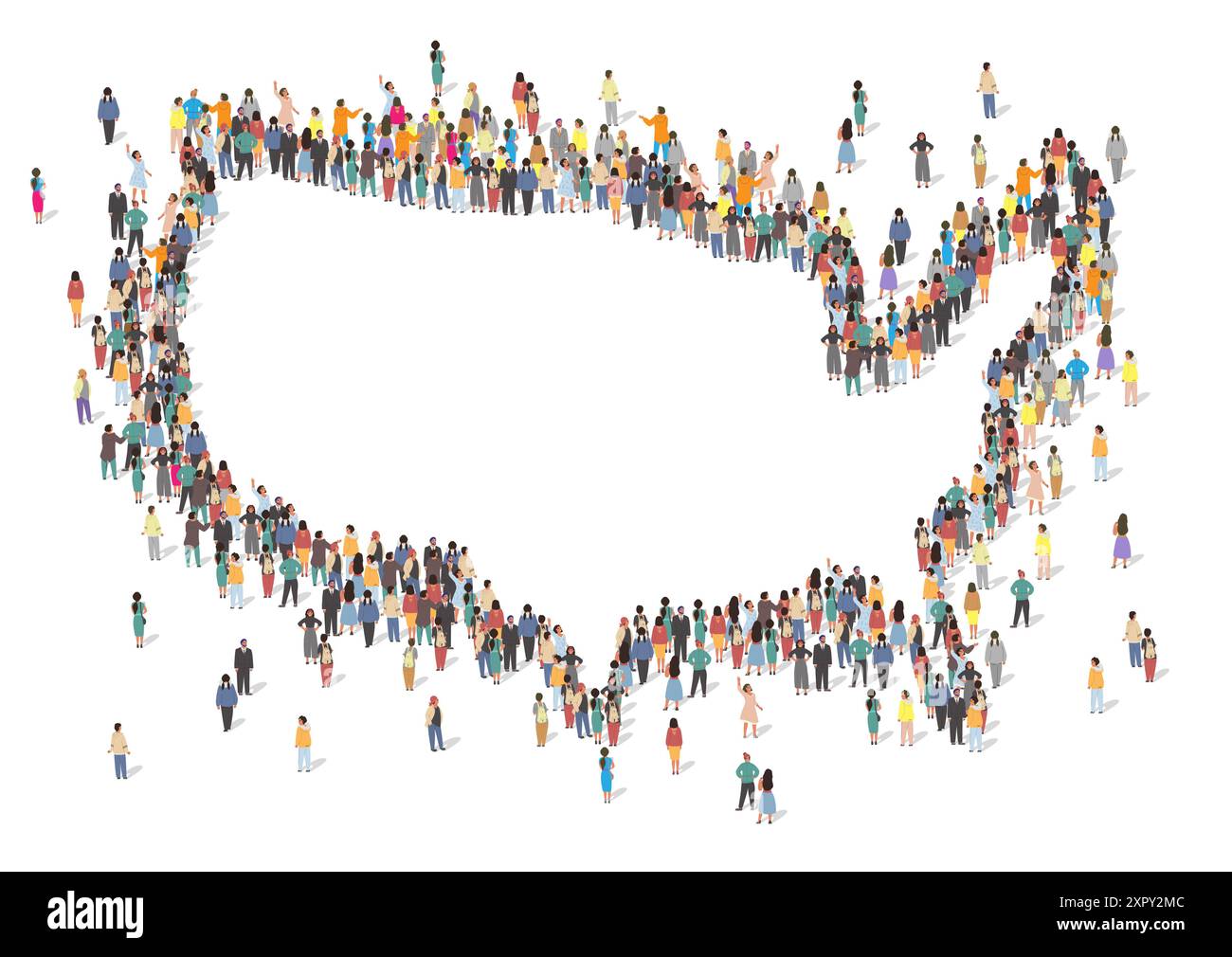 Diverse crowd of people usa Stock Vector Images - Alamy