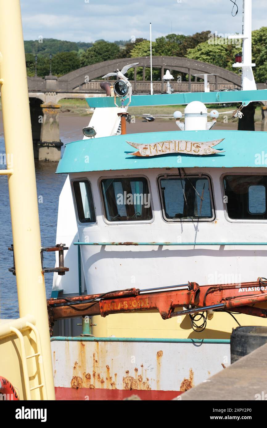 MV Mytilus a shellfish dredger moored at Kirkcudbright Scotland in ...
