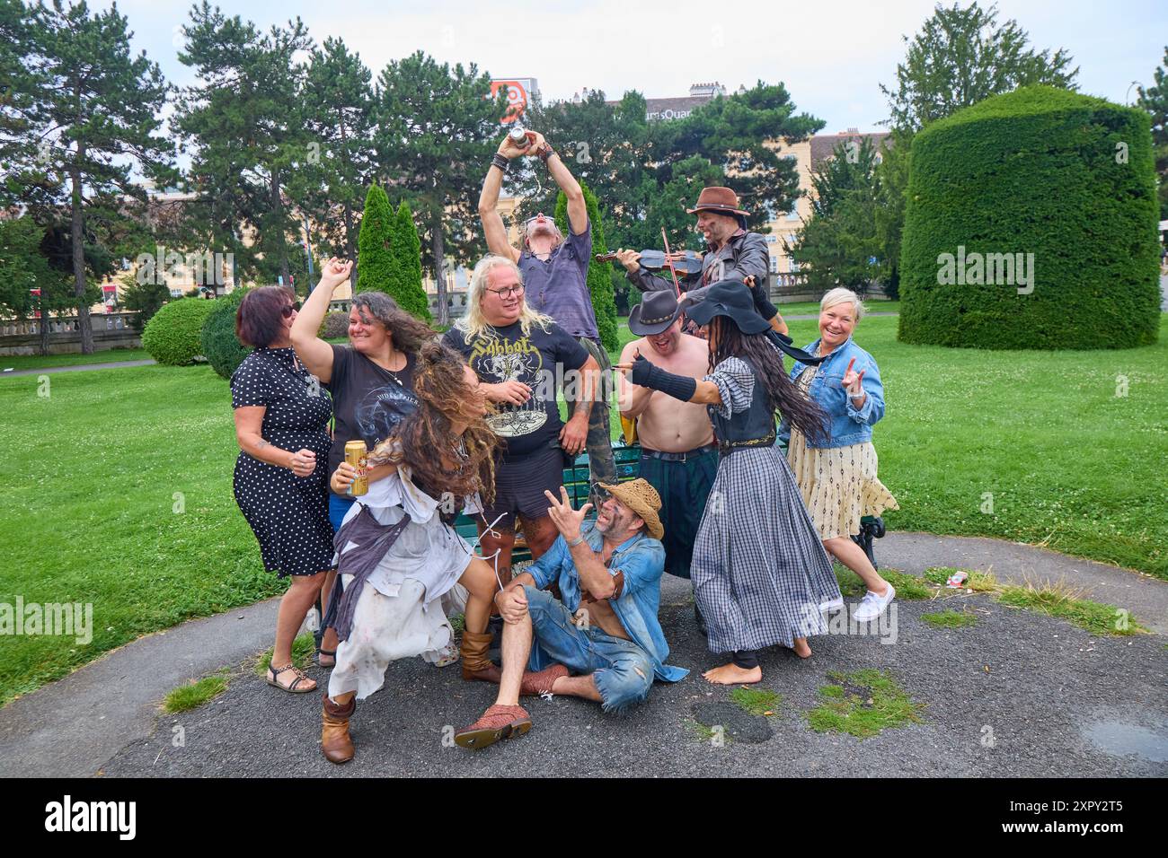 Swedish band REDNEX shoot a video at the Museumsquartier (MQ) and at ...