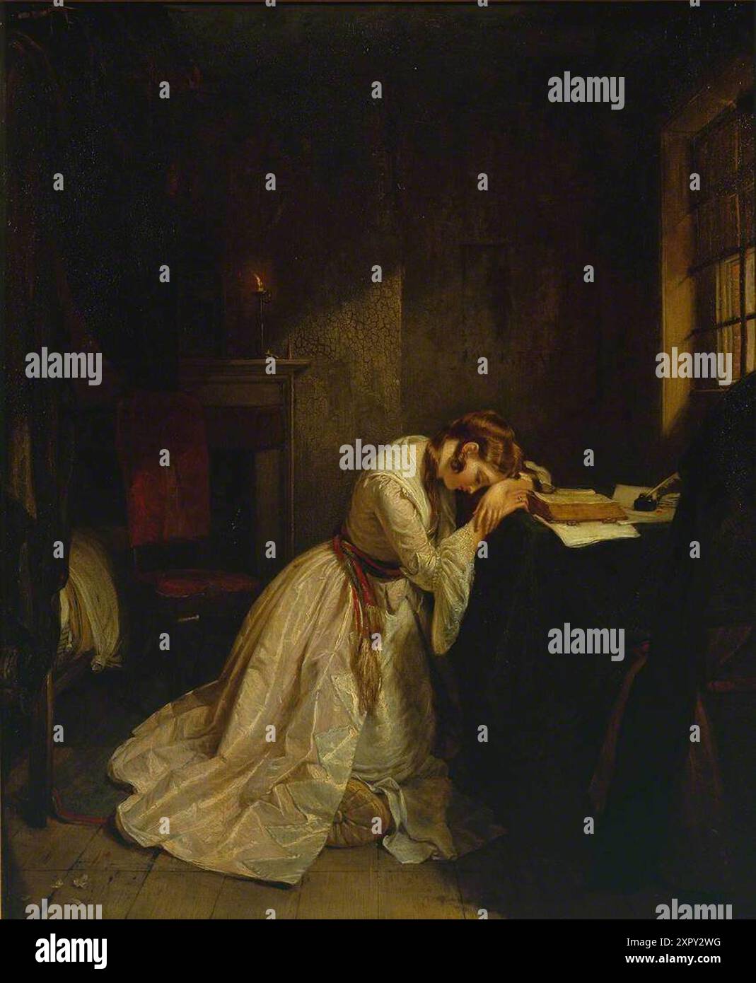 Landseer, Charles; Clarissa Harlowe in the Prison Room of the Sheriff's ...