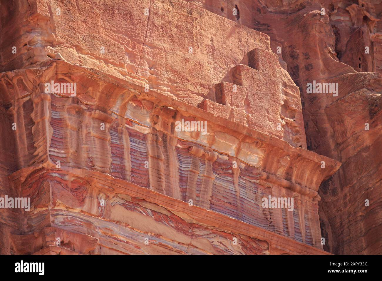 Unusual sandstone structures and colors in the Wadi Musa desert in ...