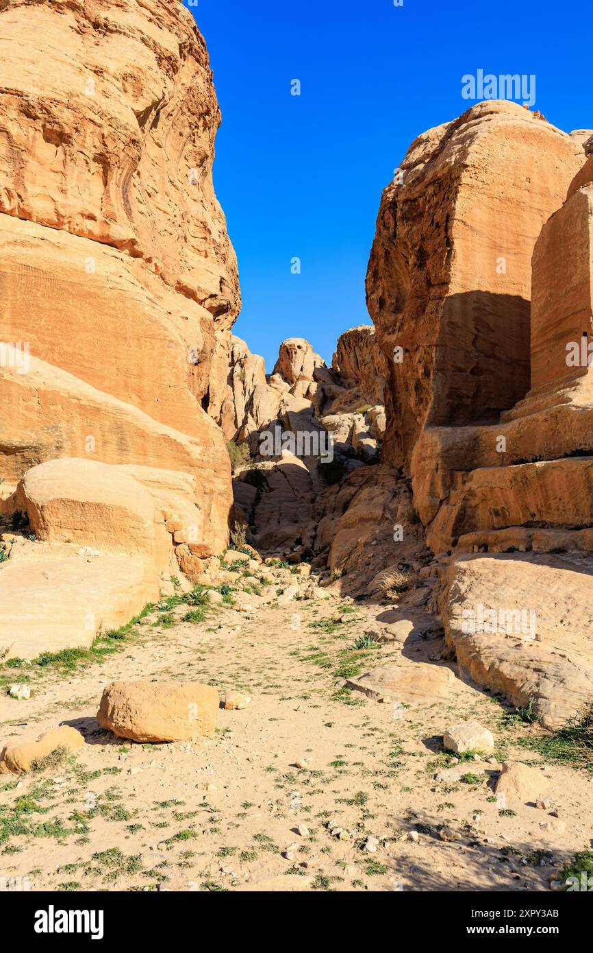 Landscapes in the Wadi Musa desert in Jordan near Petra Stock Photo - Alamy
