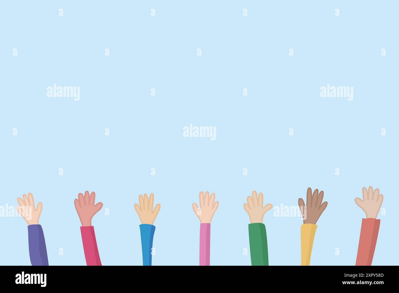 Palms with free space Stock Vector Images - Alamy