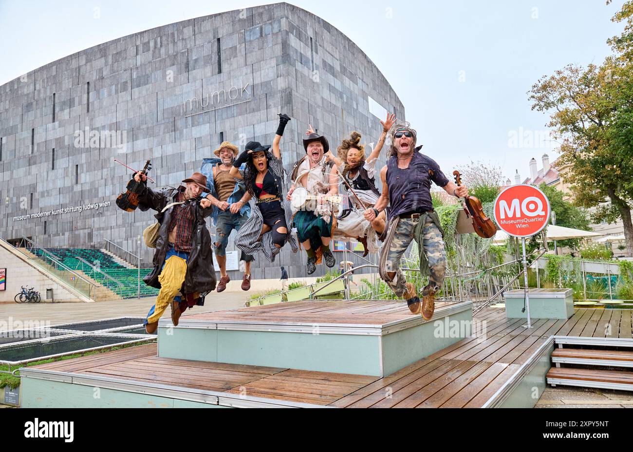 Swedish band REDNEX shoot a video at the Museumsquartier (MQ) and at ...
