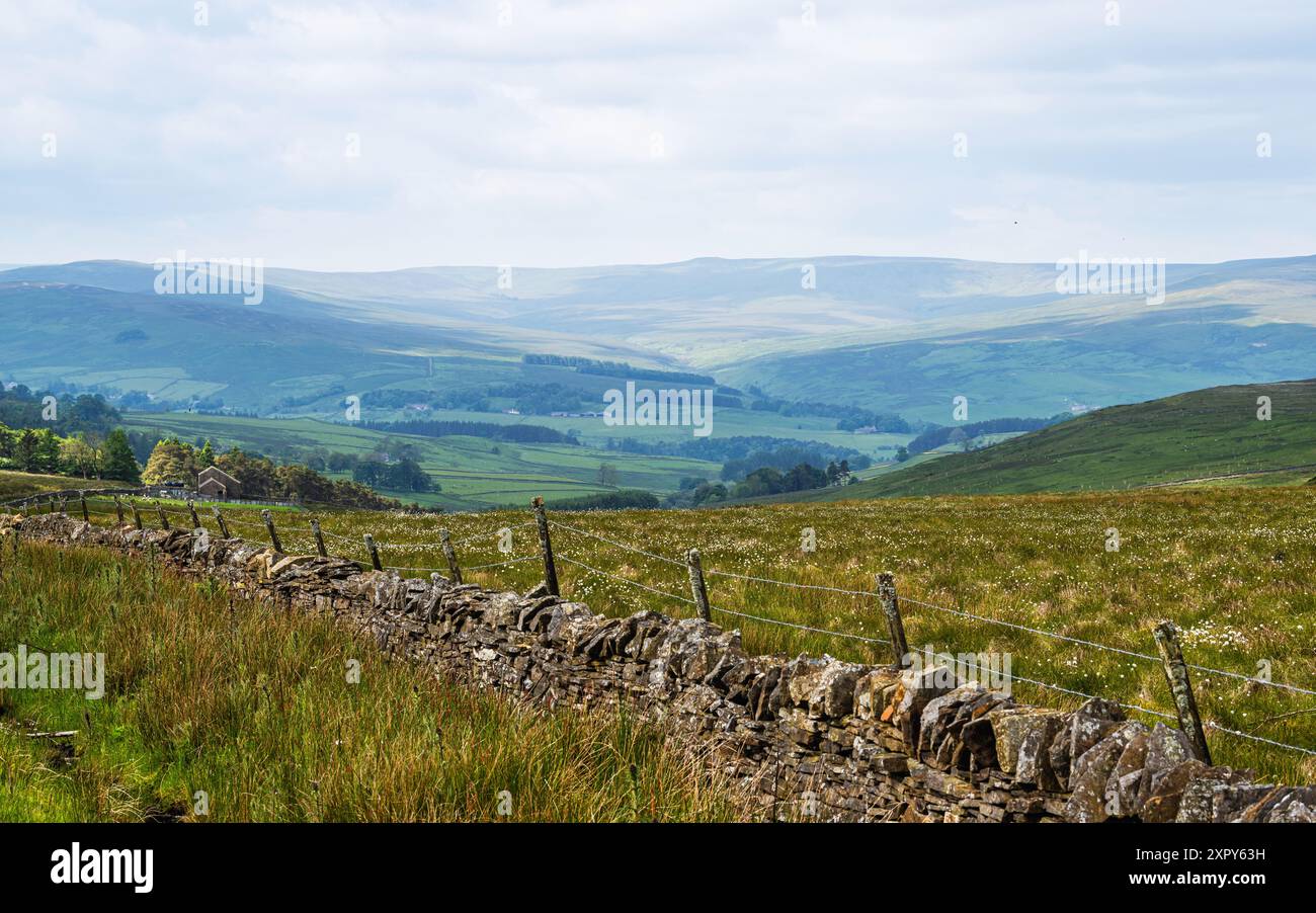 Farms over North Pennines, Cumbria, Durham, Northumberland, North ...
