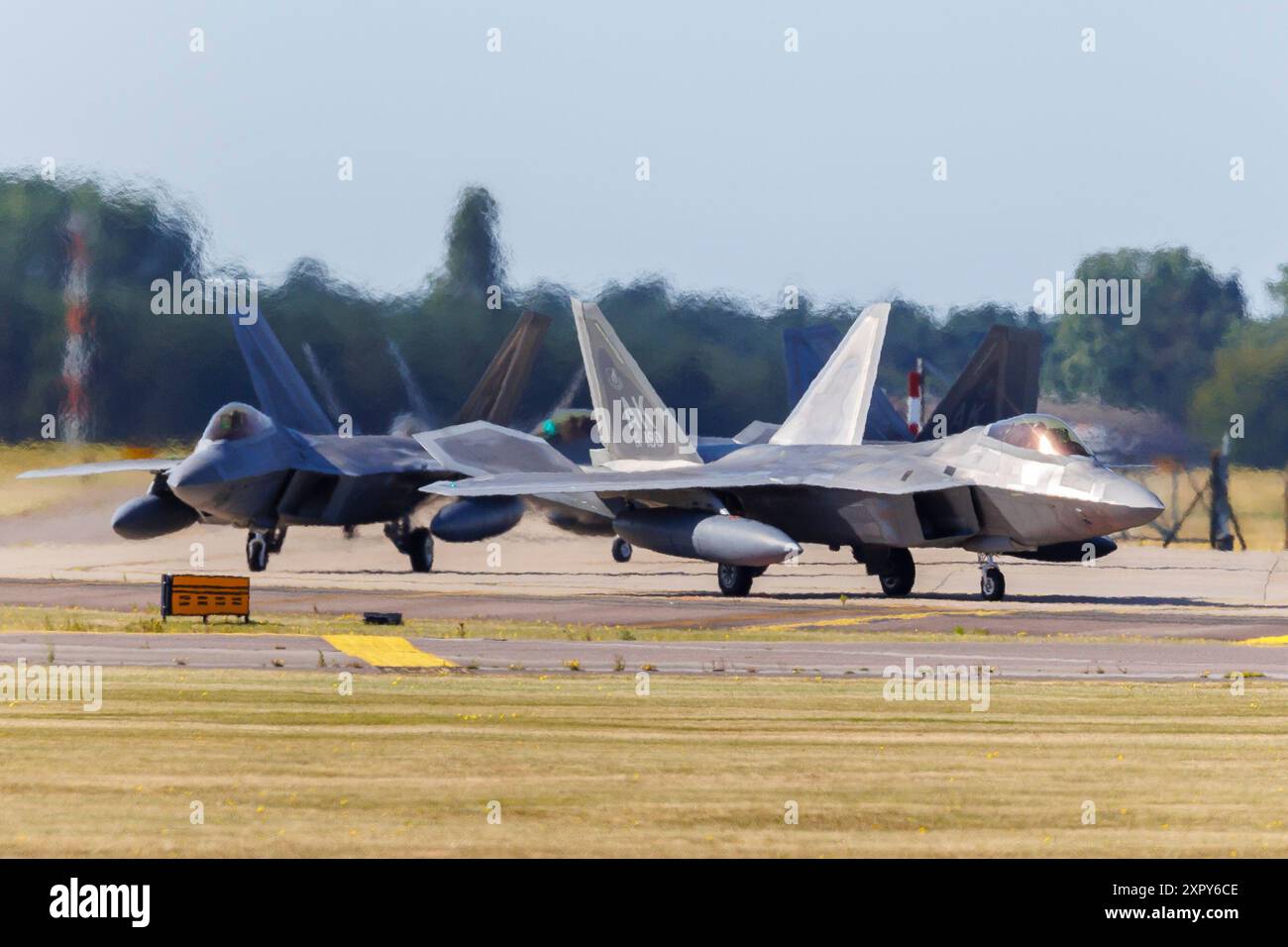 Lakenheath, England. 8 August, 2024. 12 USAF F-22 stealth fighters ...