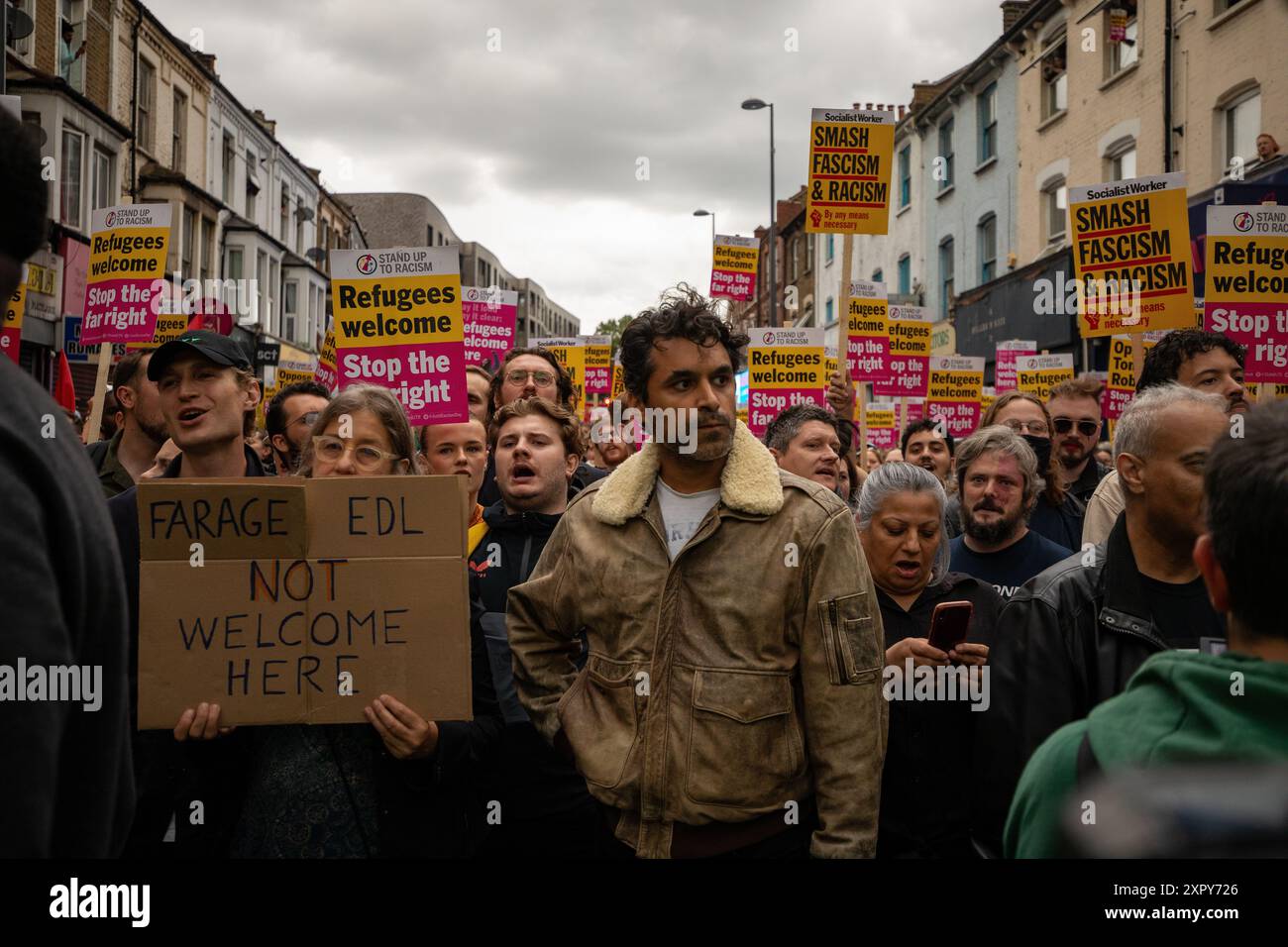 Protesters in Walthamstow, London, occupy Hoe Street to stop a planned ...