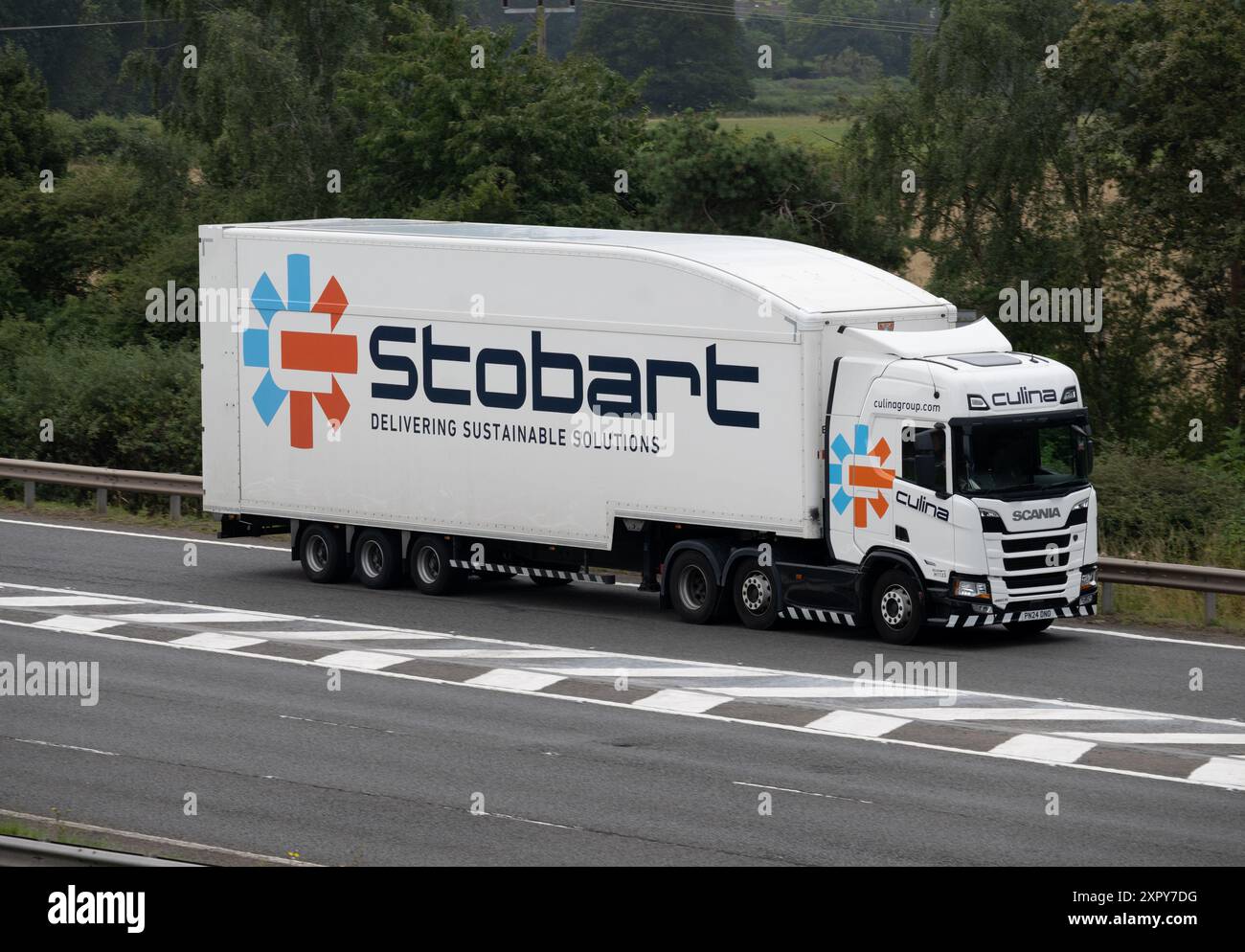 Culina Stobart lorry, M40 motorway, Warwickshire, UK Stock Photo - Alamy