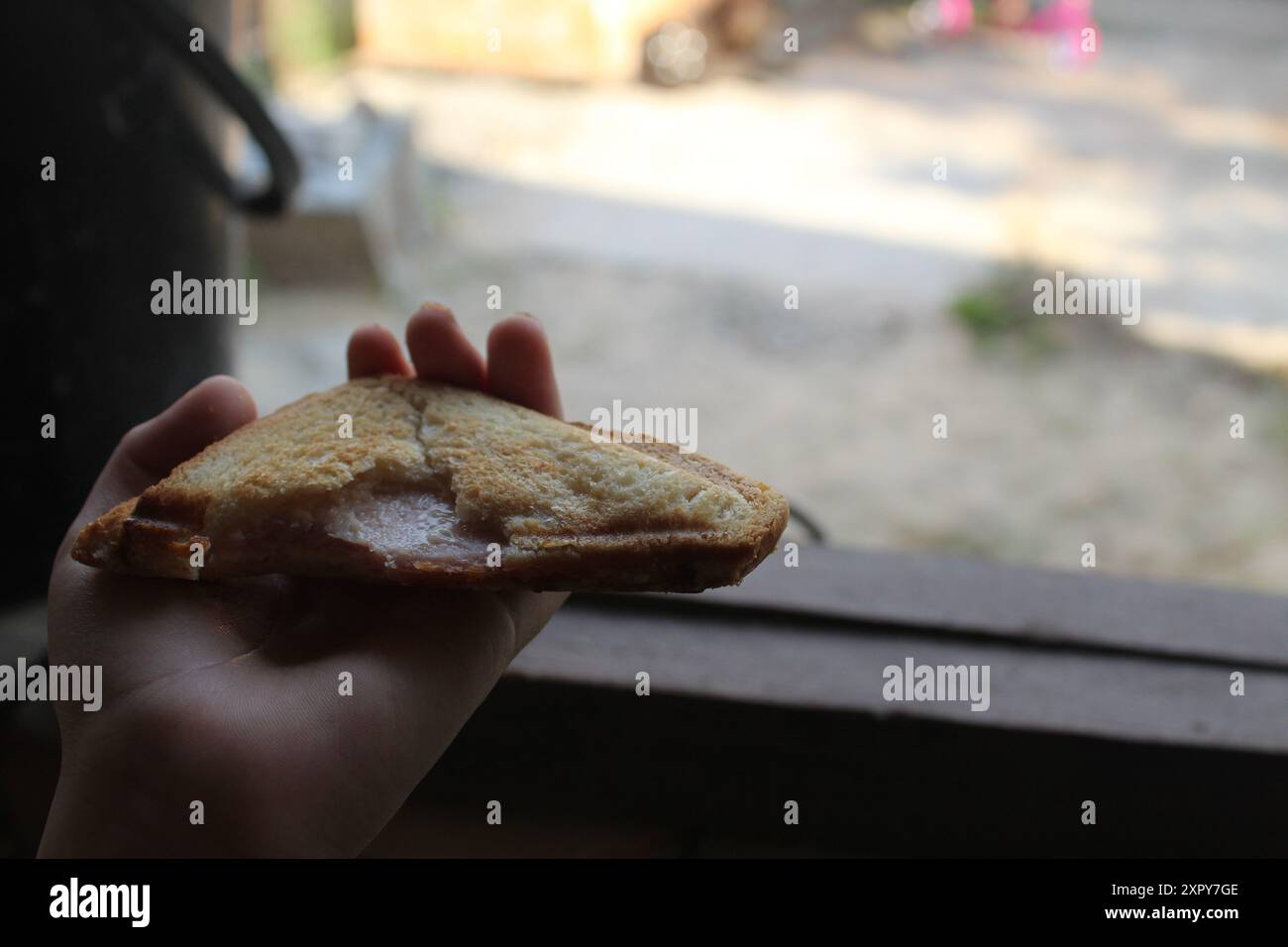 Hand holding sandwich ham tomato hi-res stock photography and images ...