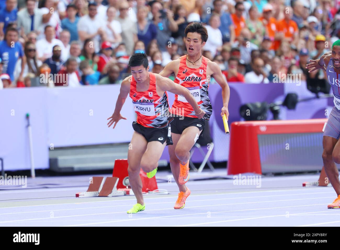 Saint-Denis, France. 8th Aug, 2024. (L-R) Yoshihide Kiryu, Hiroki ...