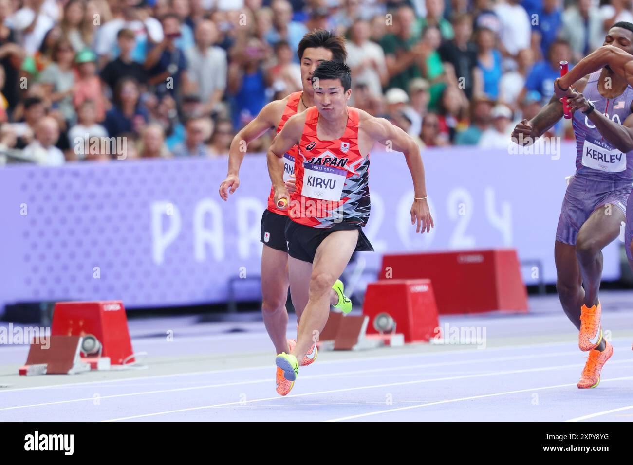 Saint-Denis, France. 8th Aug, 2024. Yoshihide Kiryu, Hiroki Yanagita ...
