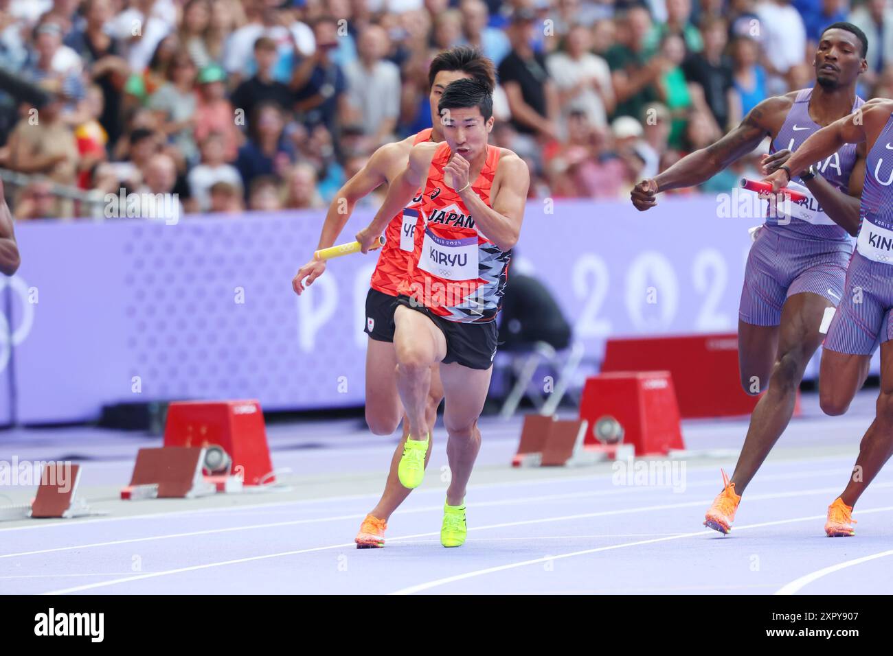 Saint-Denis, France. 8th Aug, 2024. Yoshihide Kiryu, Hiroki Yanagita ...