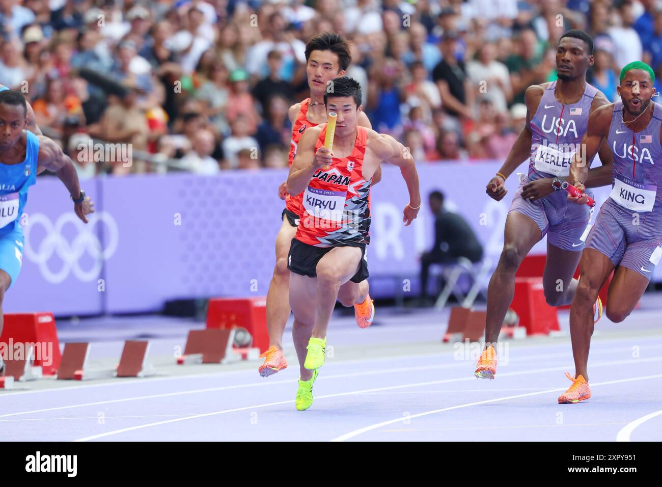 Saint-Denis, France. 8th Aug, 2024. Yoshihide Kiryu, Hiroki Yanagita ...